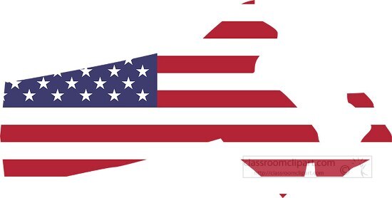 Free massachusetts map with american flag - Classroom Clipart