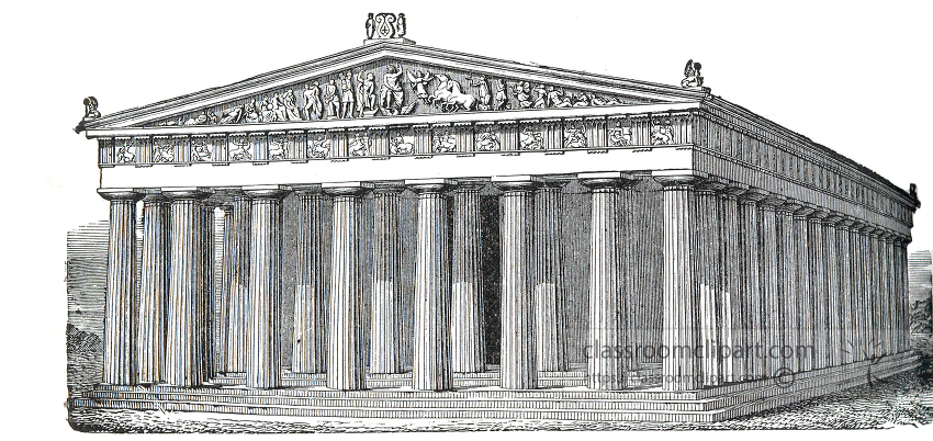 ancient greece the parthenon - Classroom Clip Art