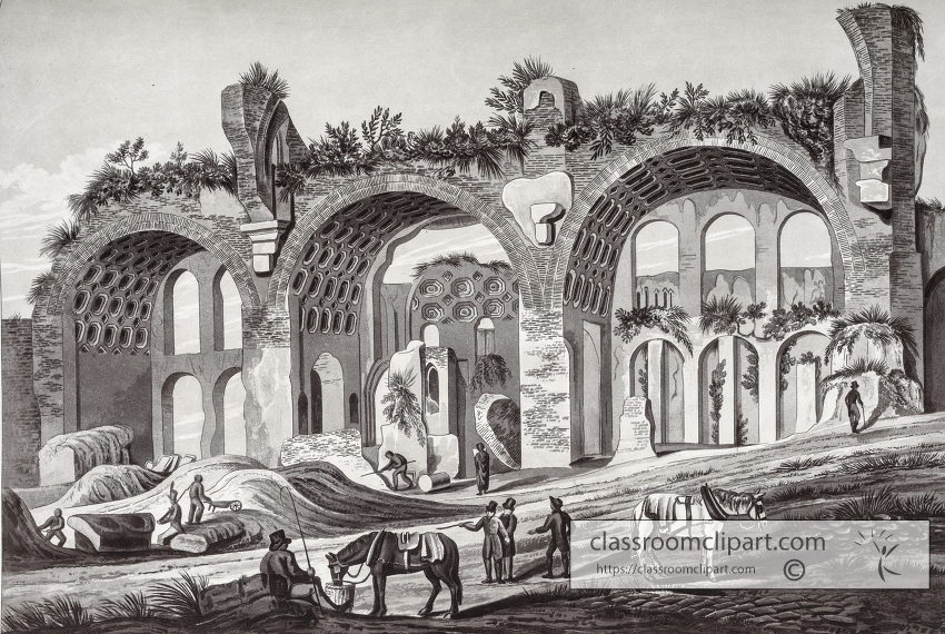 Ancient Rome Temple Of Vesta - Classroom Clip Art