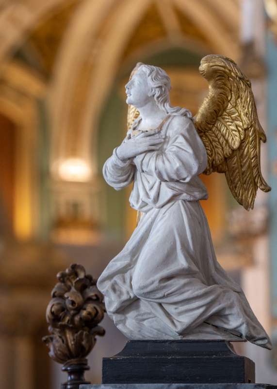 angel with folded hands over heart - Classroom Clip Art