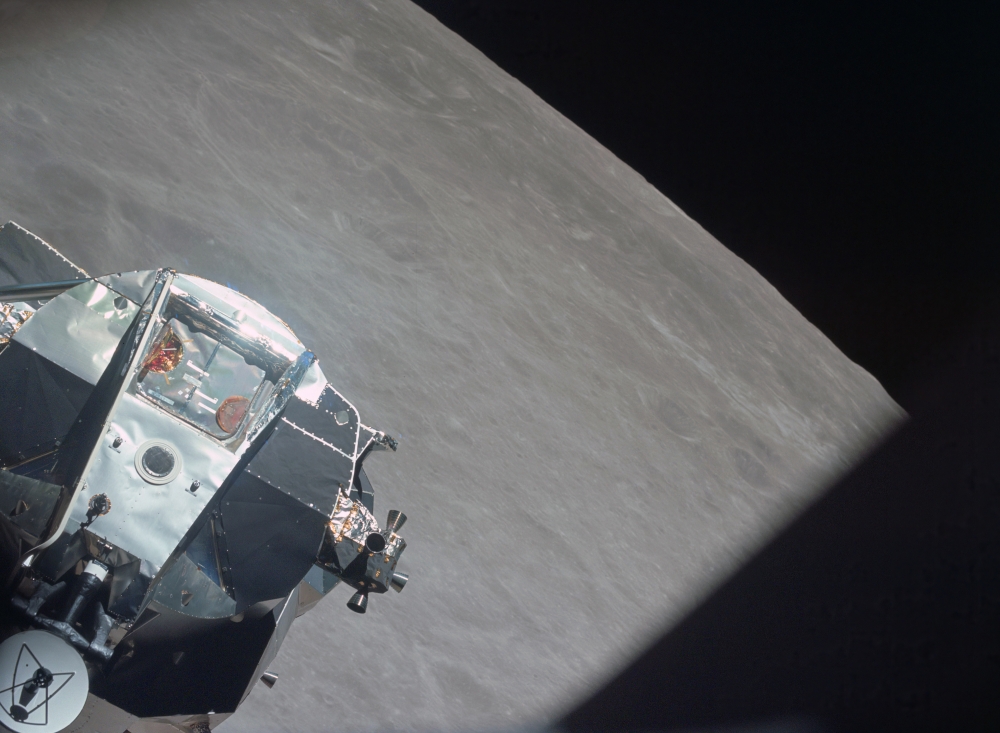 Apollo 10 LM rendezvous over the Moon - Classroom Clipart