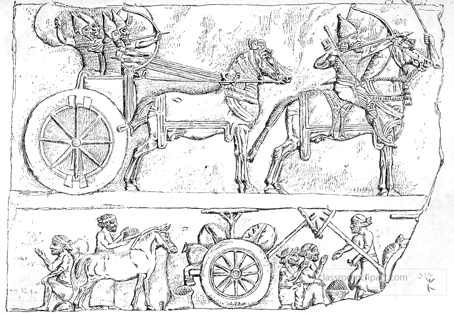 bas relief with several registers - Classroom Clip Art