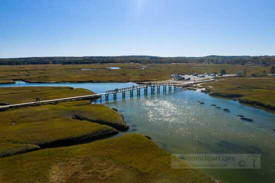 Bridge over wetlands massachusetts - Classroom Clip Art