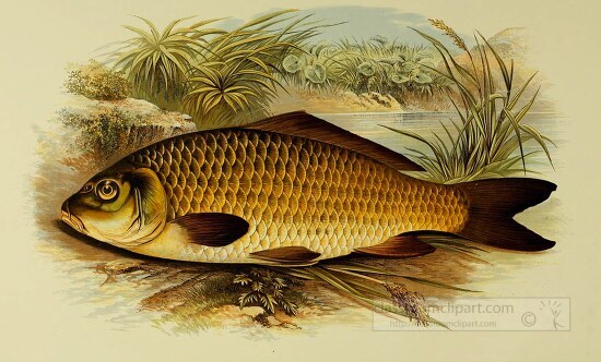 Fish Clipart-carp fish clipart illustration
