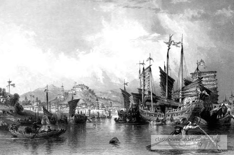 city ning po china historical illustration 65A - Classroom Clip Art