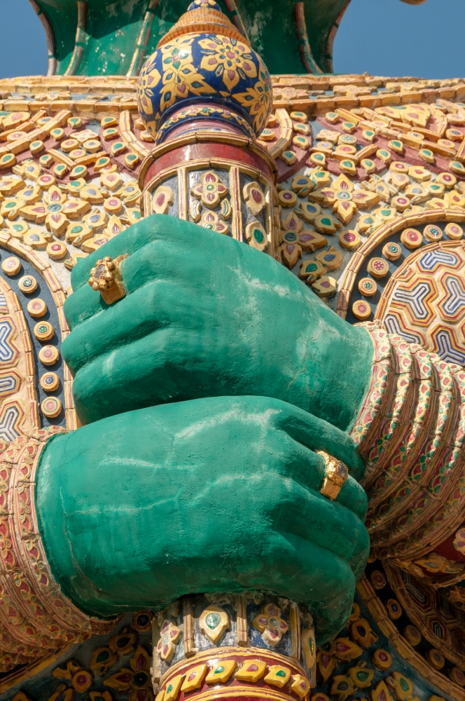 Close up hands of Demon Guardian - Classroom Clip Art