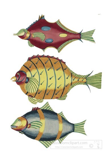 Free colorful whimsical fish clipart illustration - Classroom Clipart
