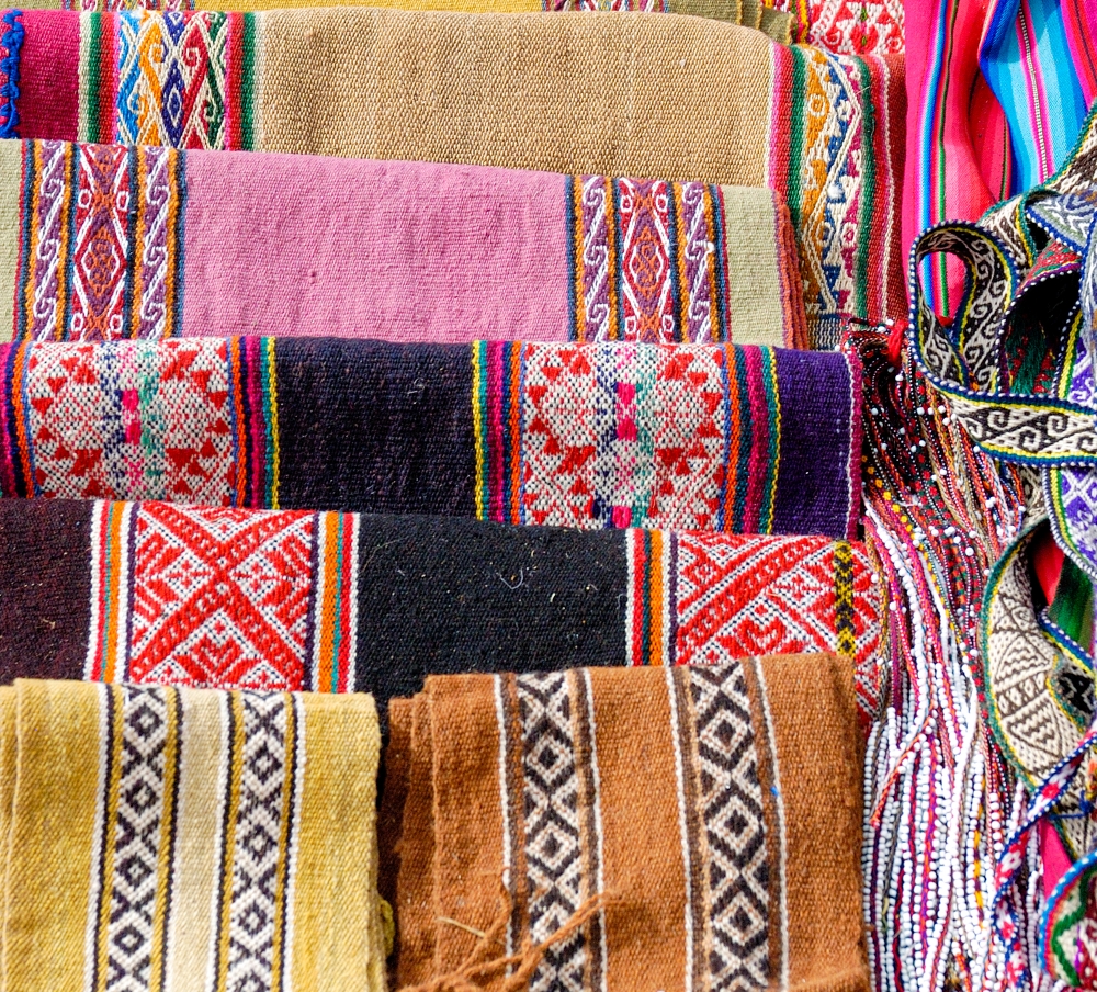 colorful wooven textiles cuzco peru 007 - Classroom Clip Art