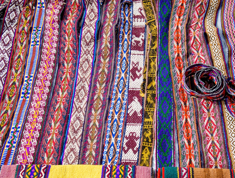colorful wooven textiles cuzco peru 008 - Classroom Clip Art