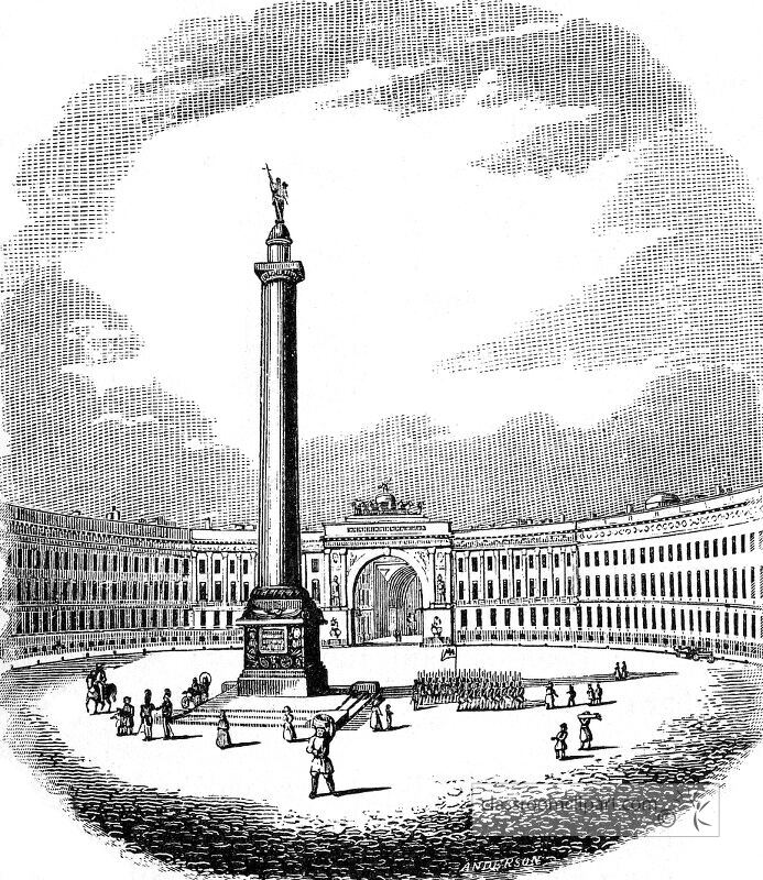 Column In Memory Of Alexander I Historical Illustration - Classroom ...