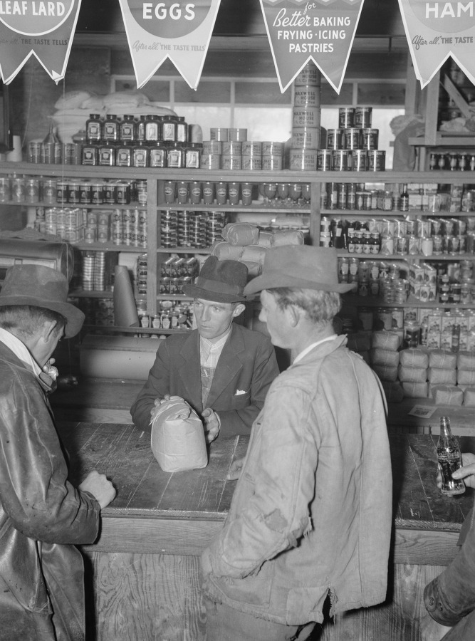 Farmers at store in Skyline Farms Alabama 1937 - Classroom Clip Art