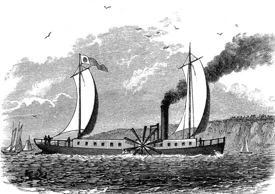 Fulton's First Steamboat - Classroom Clip Art