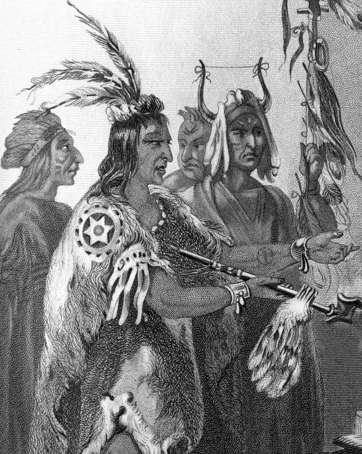 historic engraving native american indian 078b - Classroom Clip Art