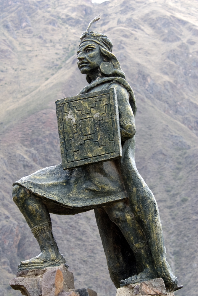 Inca Statue at Ollantaytambo an Inca - Classroom Clip Art