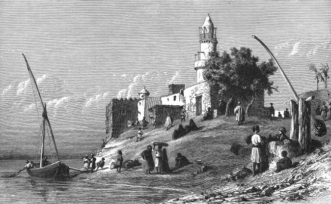 Middle East Illustrations - Landing Place at Beni-Soef Egypt