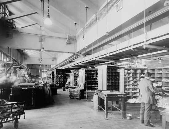 mail sorting room us post office washington dc 1920 - Classroom Clip Art
