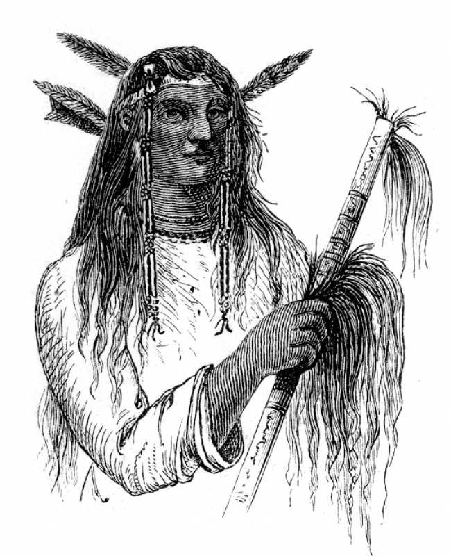 Free mandan indian historical illustration - Classroom Clipart