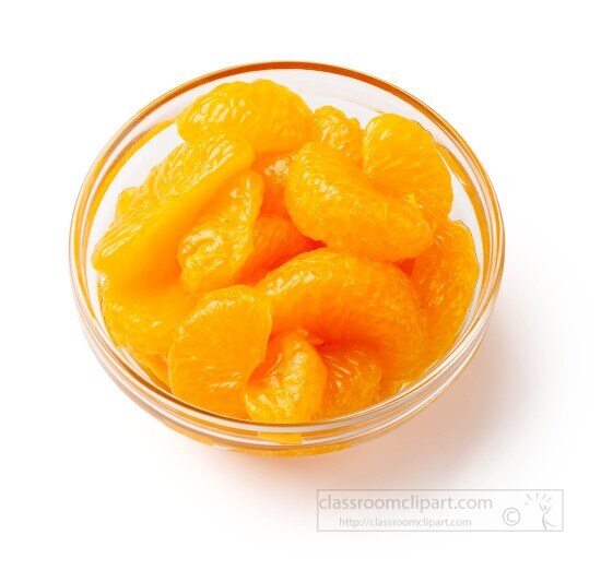 Mandarin orange slices in clear bowl - Classroom Clip Art