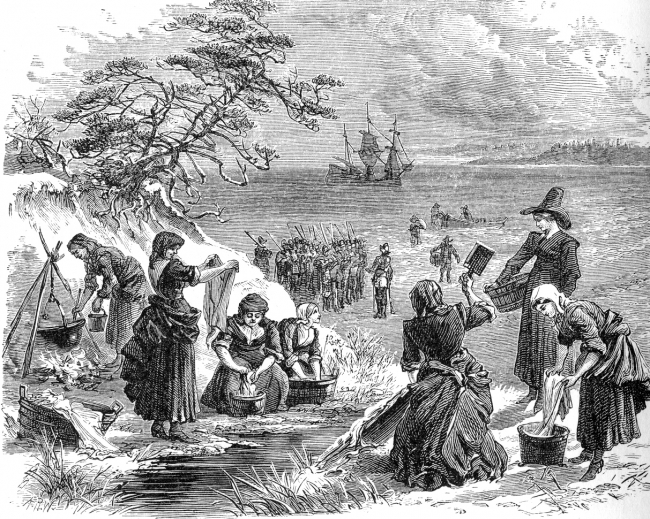 Early America Pictures and Illustrations-mayflower historical illustration