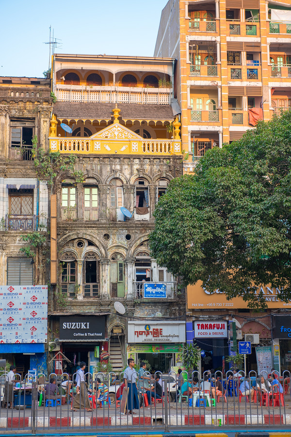Old british colonial building in Yangon Myanmar - Classroom Clip Art