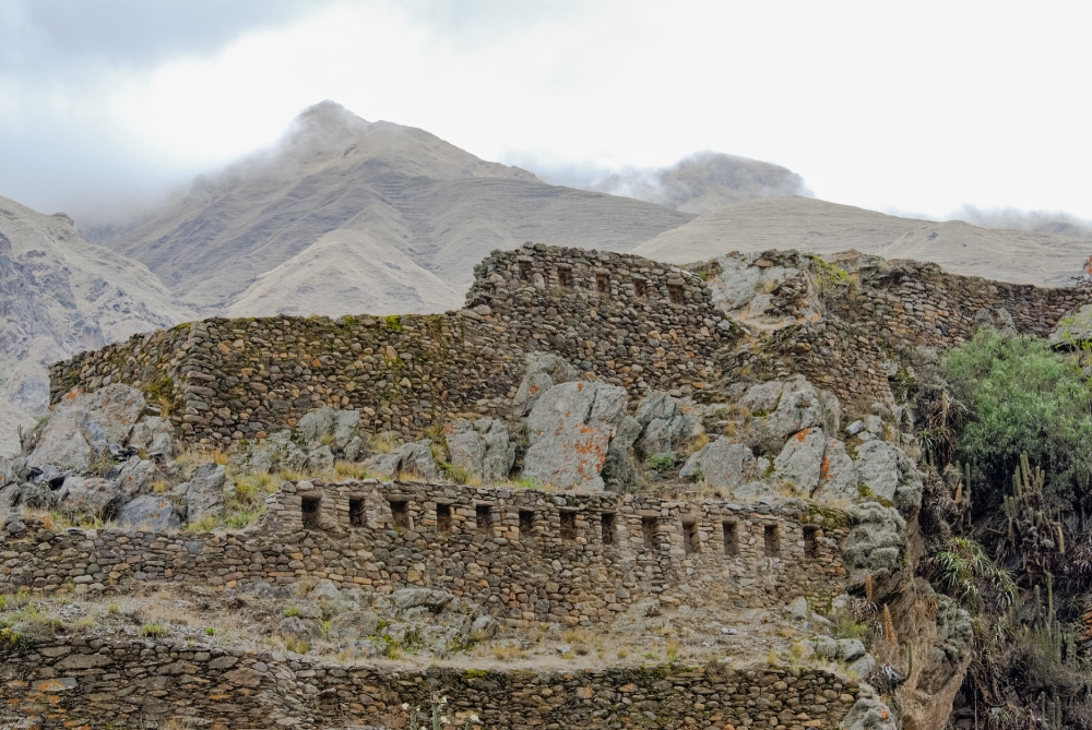 Ollantaytambo an Inca fortress - Classroom Clip Art