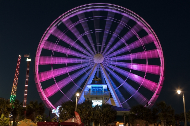 photo myrtle beach skywheel a ferris wheel at dusk in myrtle bea ...