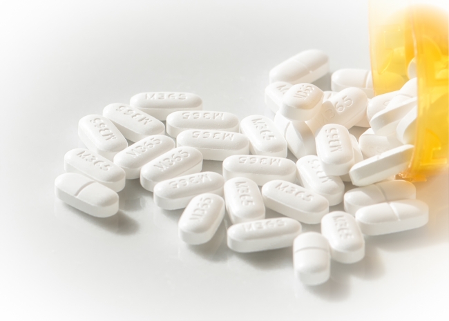 Prescription Pain Medication Pills With Prescription Bottle Photo ...