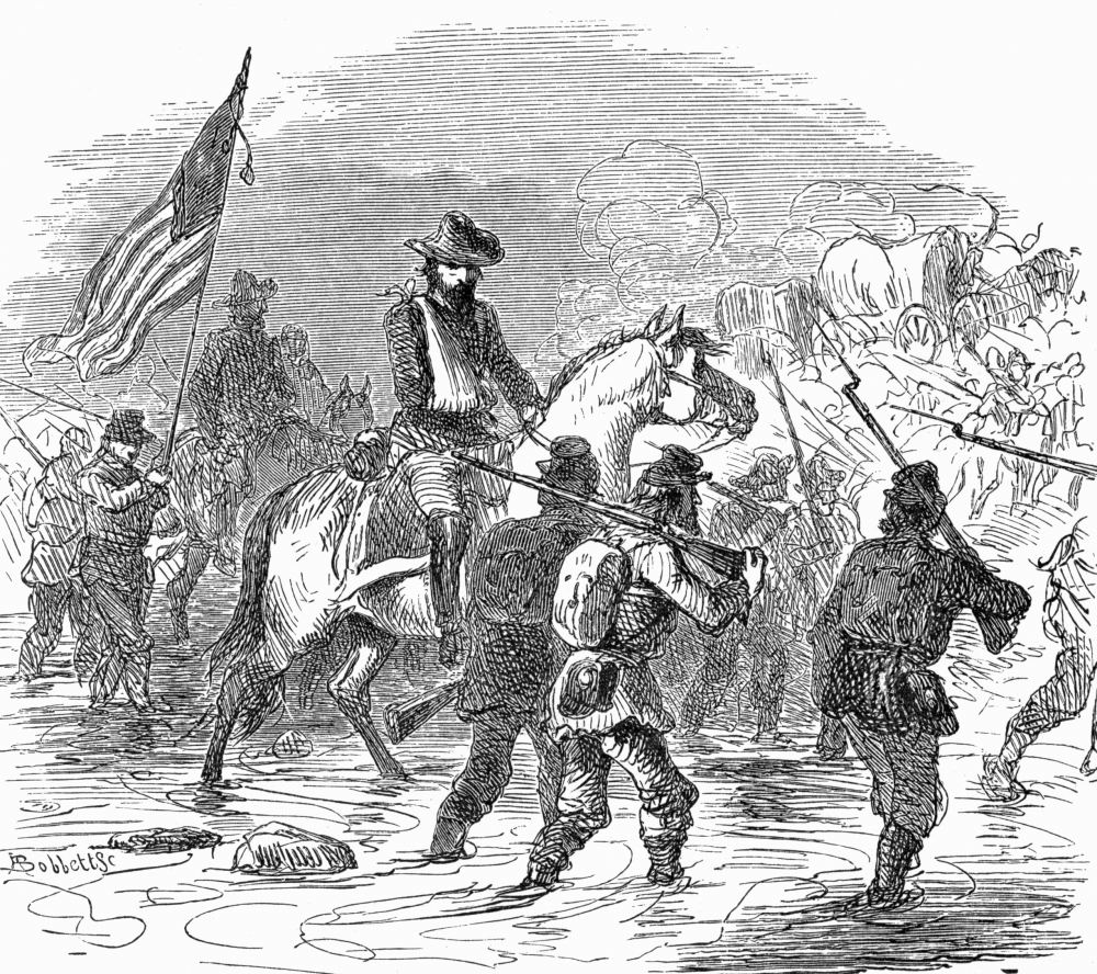 pursuit of the confederates 1627a - Classroom Clip Art