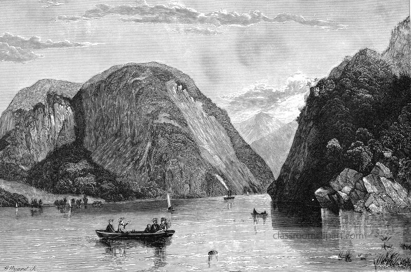 America Illustrated-rogers slide lake george historical illustration