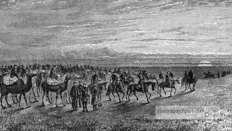Russia Illustrations-Russian Army On The Turcoman Steppes Historical ...