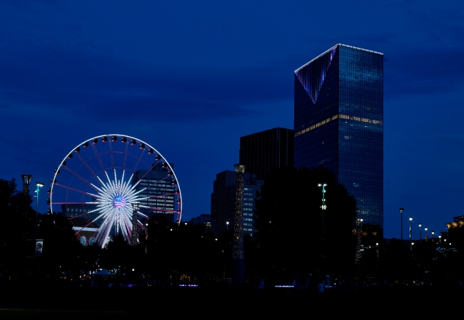 Skyview Atlanta a Centennial Park Ferris Wheel in Atlanta Georgi ...