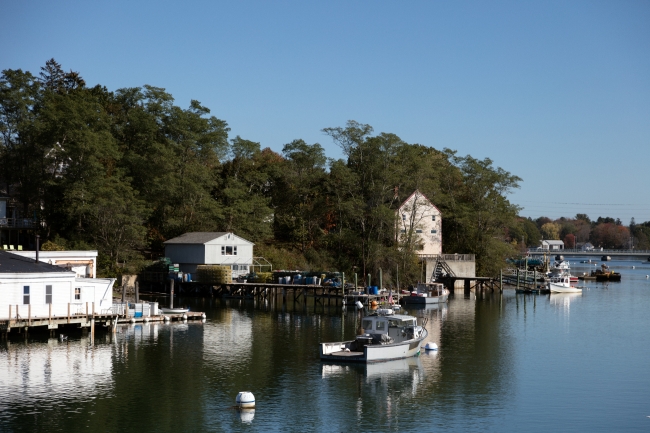 New Hampshire Photos-Small dock on the Piscataqua River