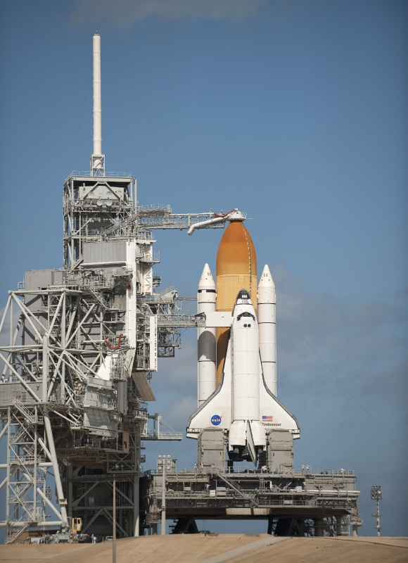 Space Shuttle Endeavour on Launch Pad - Classroom Clip Art