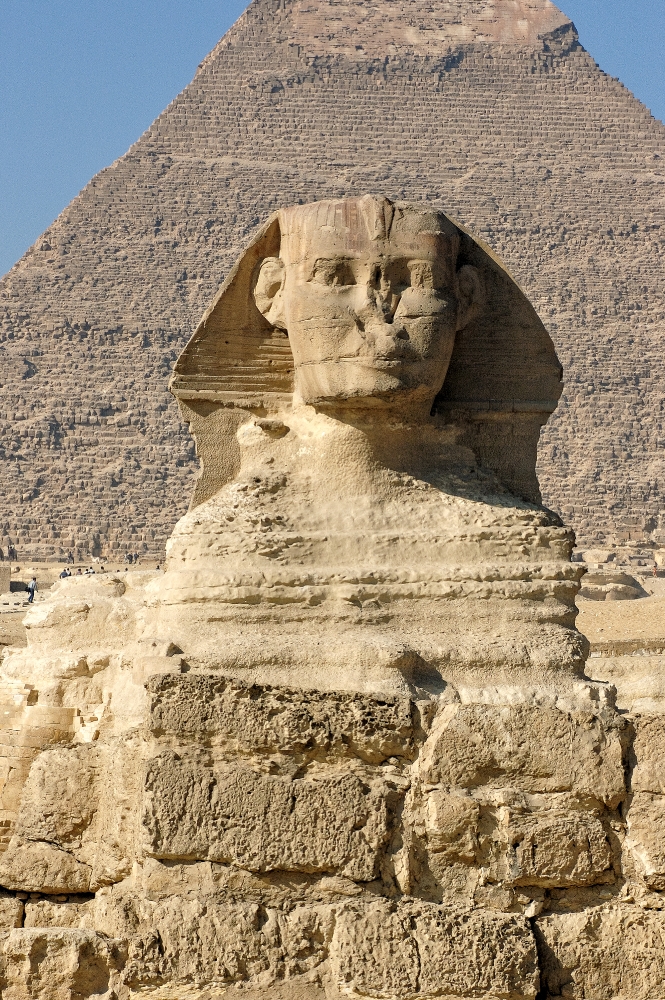 Sphinx with Pyramid of Khu 5389 - Classroom Clip Art