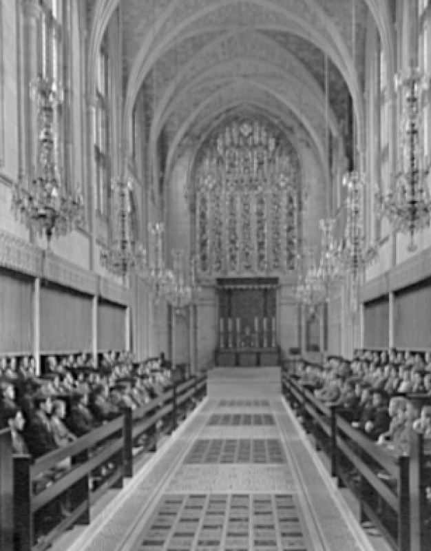 St Georges School chapel interior with boys toward chancel - Classroom ...