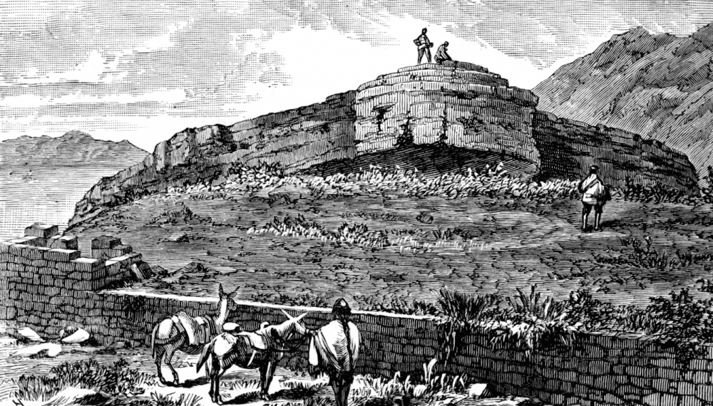 South America Illustrations-The Sacred Rock of Manco Capac