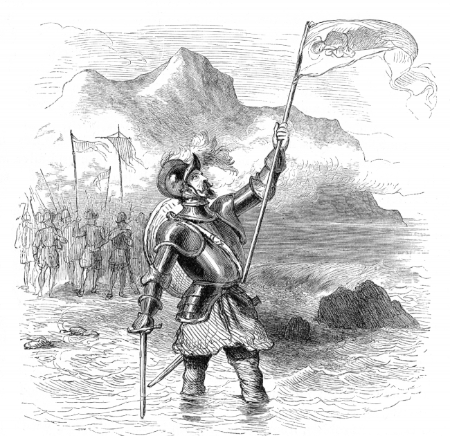 Vasco Nunez De Balboa Taking Possession of the Pacific Ocean ...