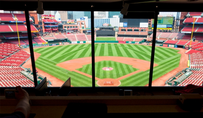 view of st louis baseball stadium from behind home plate - Classroom ...