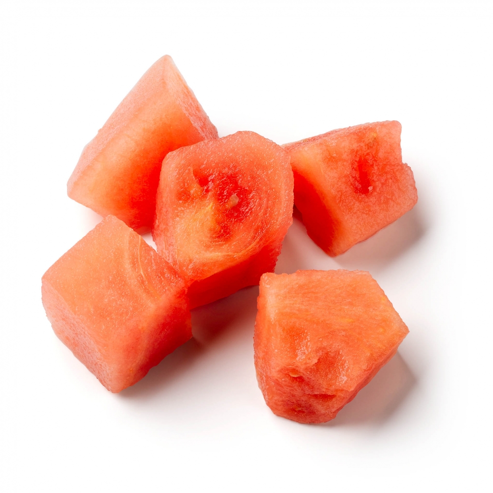 watermelon cubes on white background - Classroom Clip Art