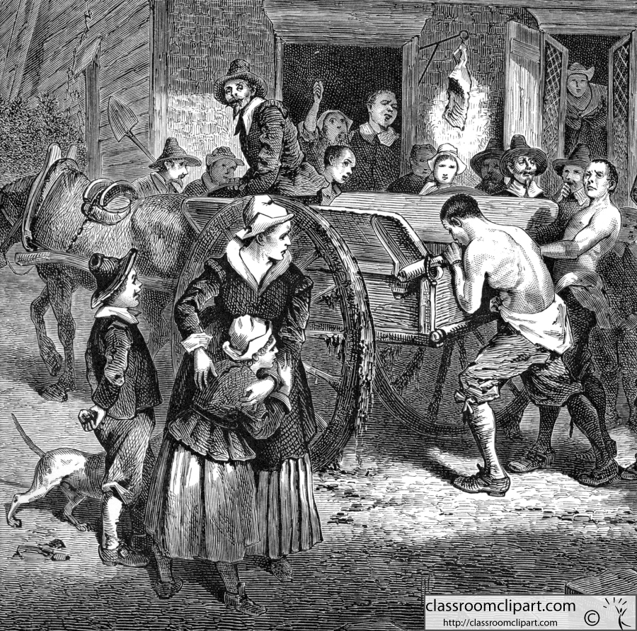 Whipping of Quakers in Boston - Classroom Clip Art