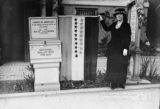 Women of America If you want to put a vote in 1920 - Classroom Clip Art