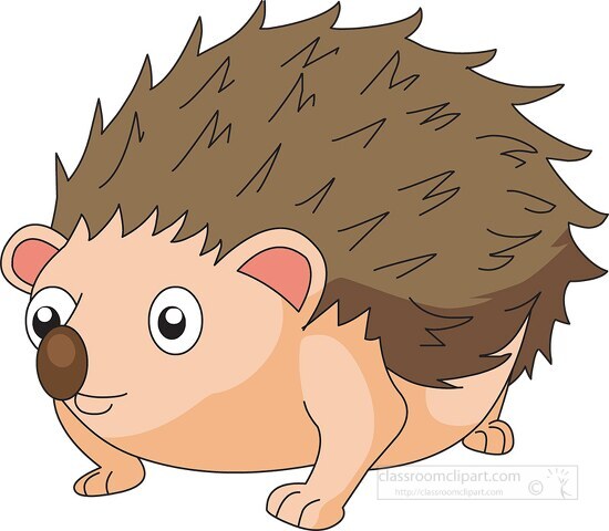 insectivore hedgehog cartoon character clipart - Classroom Clip Art