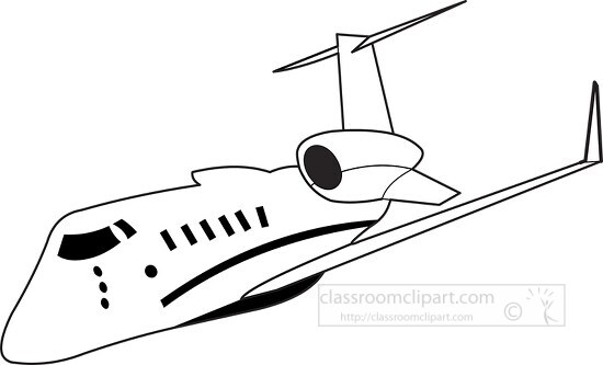 114 aircraft black white outline clipart - Classroom Clip Art