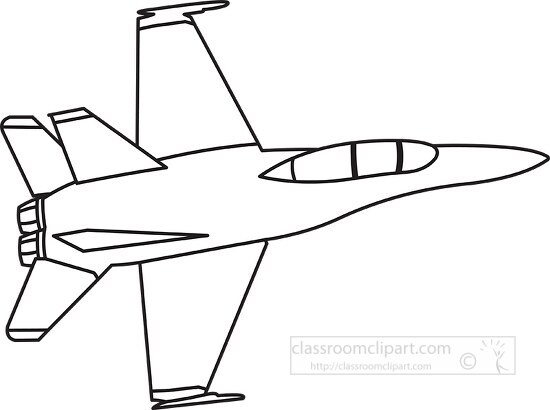 130 aircraft black white outline clipart - Classroom Clip Art