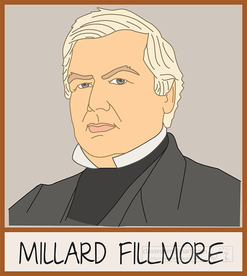 13th president millard fillmore clipart graphic image - Classroom Clip Art