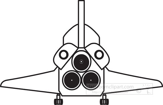175 aircraft black white outline clipart - Classroom Clip Art