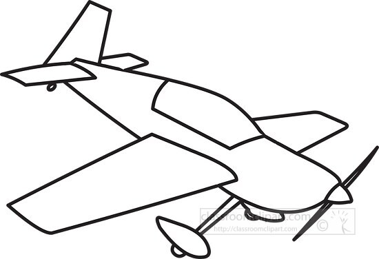 185 aircraft black white outline clipart - Classroom Clip Art