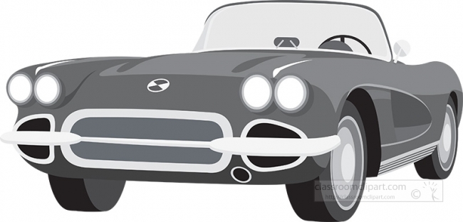 1962 chevrolet corvette convertible gray color - Classroom Clipart