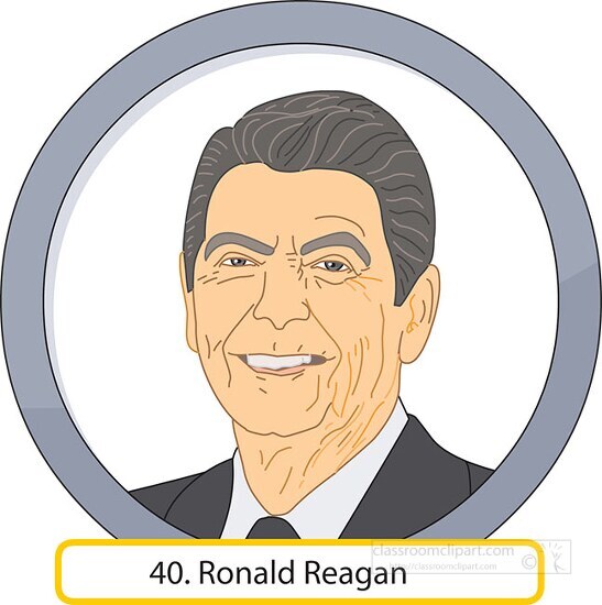40_ronald_reagan - Classroom Clipart