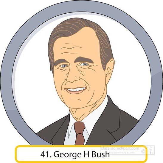 41_george_h_bush - Classroom Clip Art